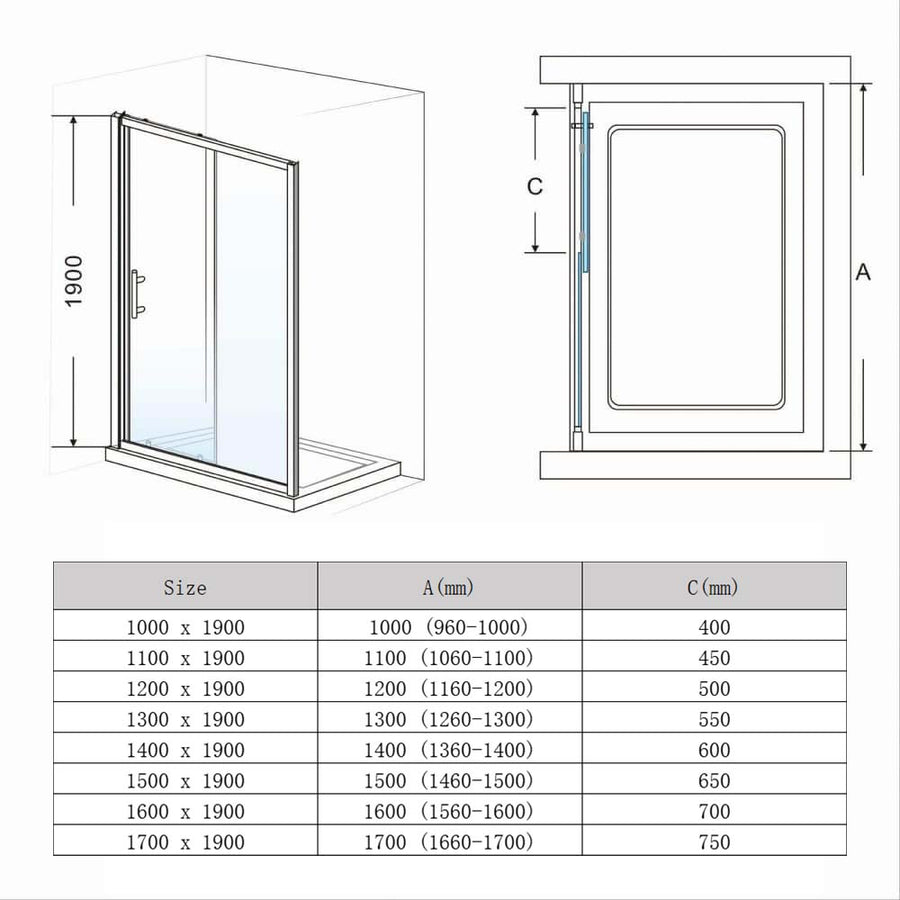 2 Panel Sliding Shower Screen Enclosure Door | Maximize Style & Space