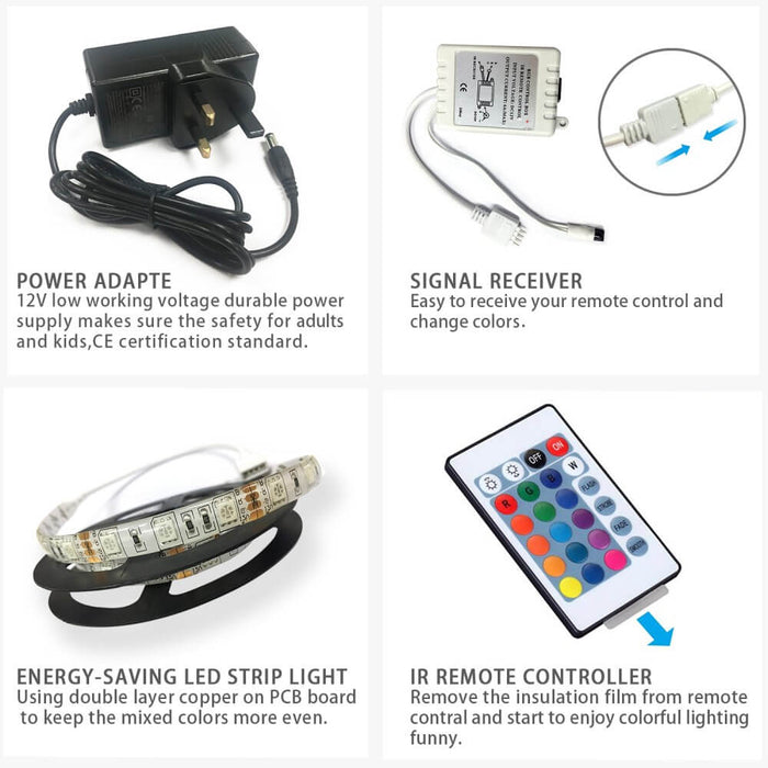 1800mm 16 Colors LED TV Entertainment Storage Unit White