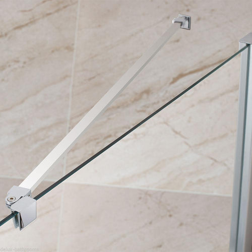 ELEGANT SHOWERS 900mm Shower Screen Stainless Steel Support Bar Glass
