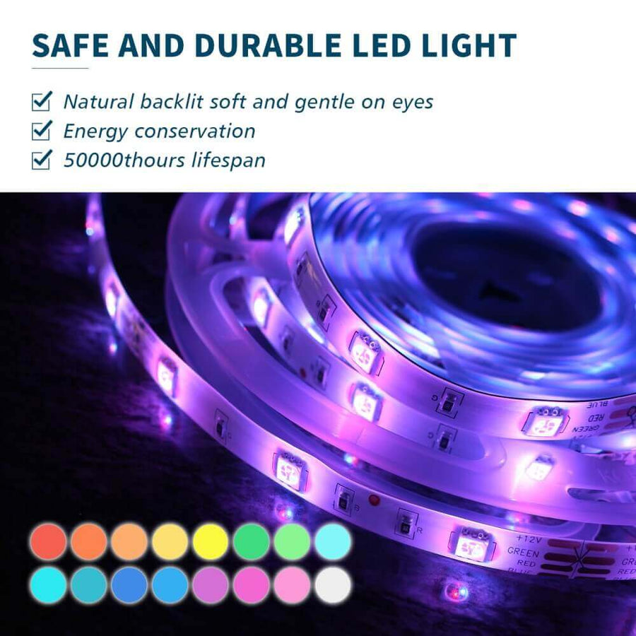 2000mm 16 Colors LED TV Entertainment Storage Unit Black