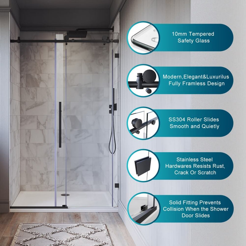 Elegant Showers Frameless 10mm Sliding Shower Screen