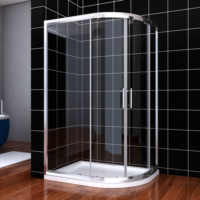 Corner Curved Framed 2 Sliding Door Shower Screen - Elegant Showers