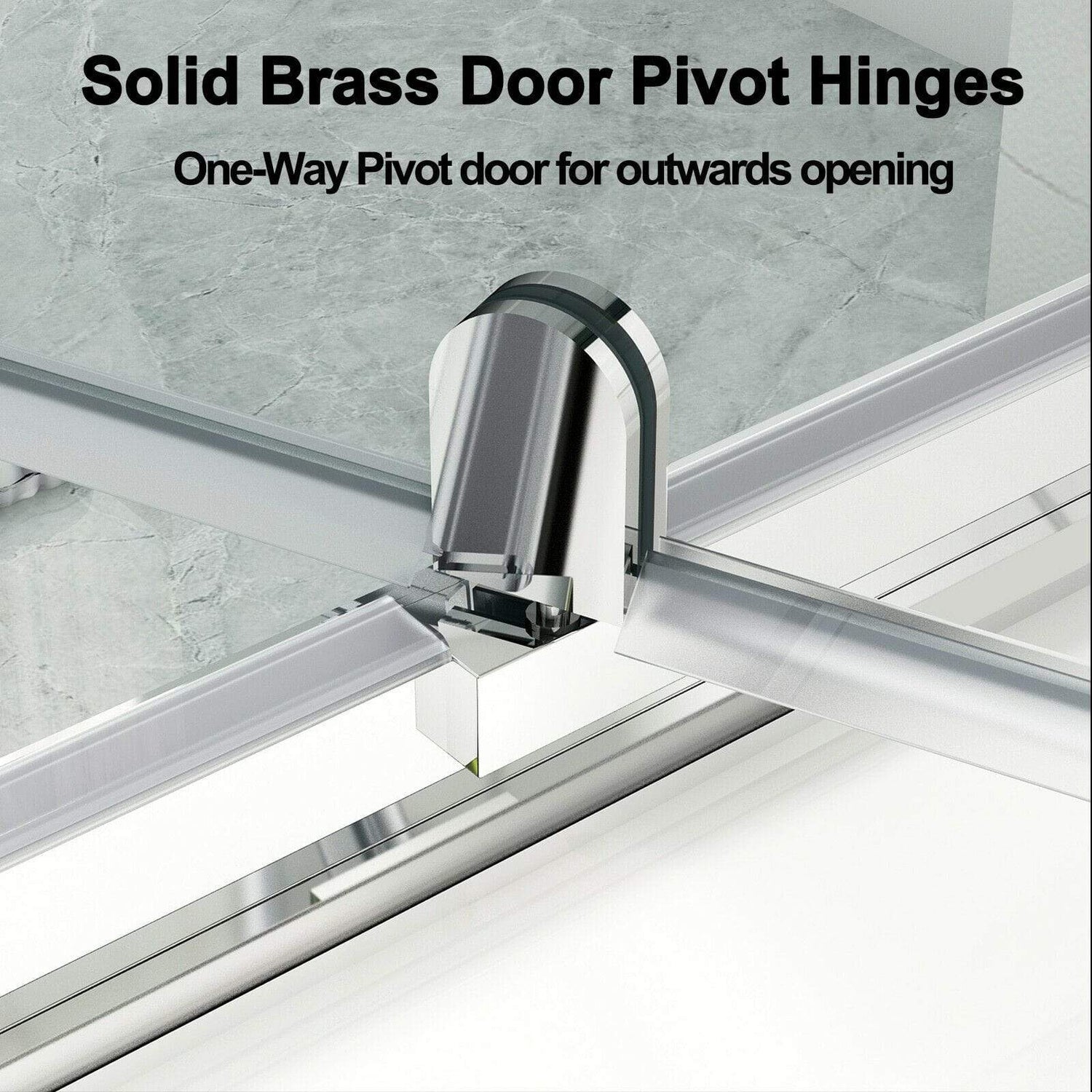 ELEGANT SHOWERS Framed Pivot Shower Screen