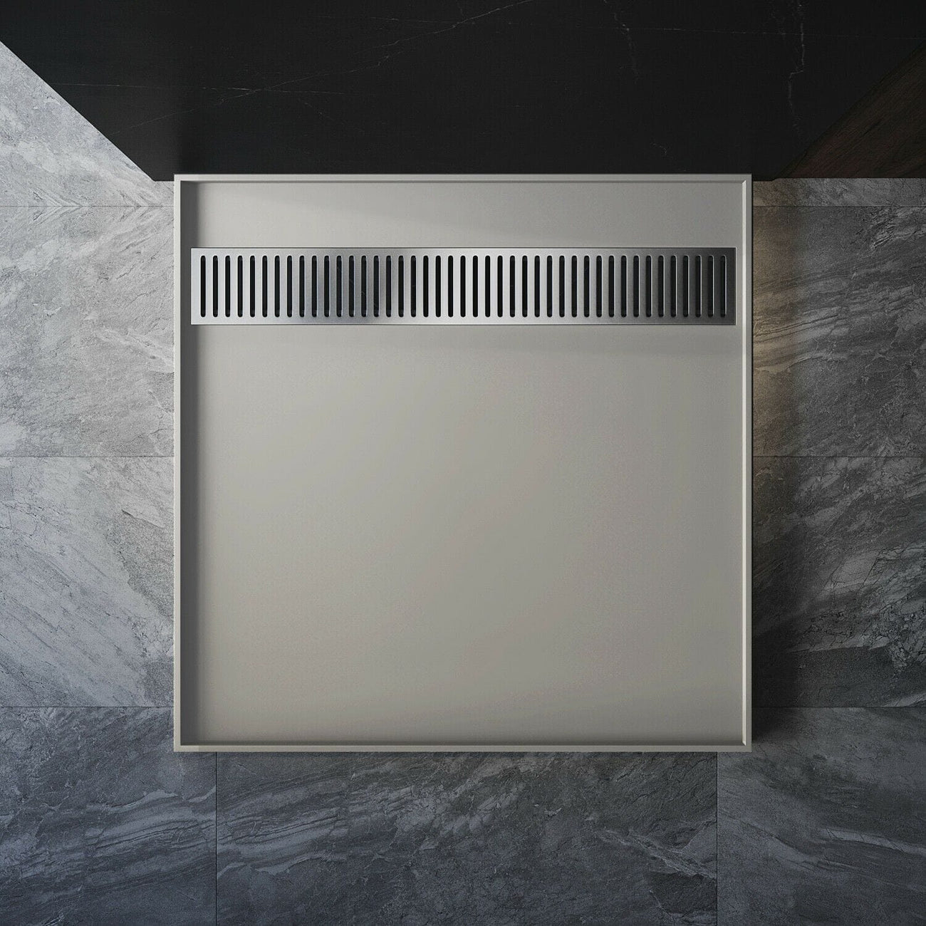 ELEGANT Rectangle Durable SMC Shower Base Gray - Tile over Tray Shower