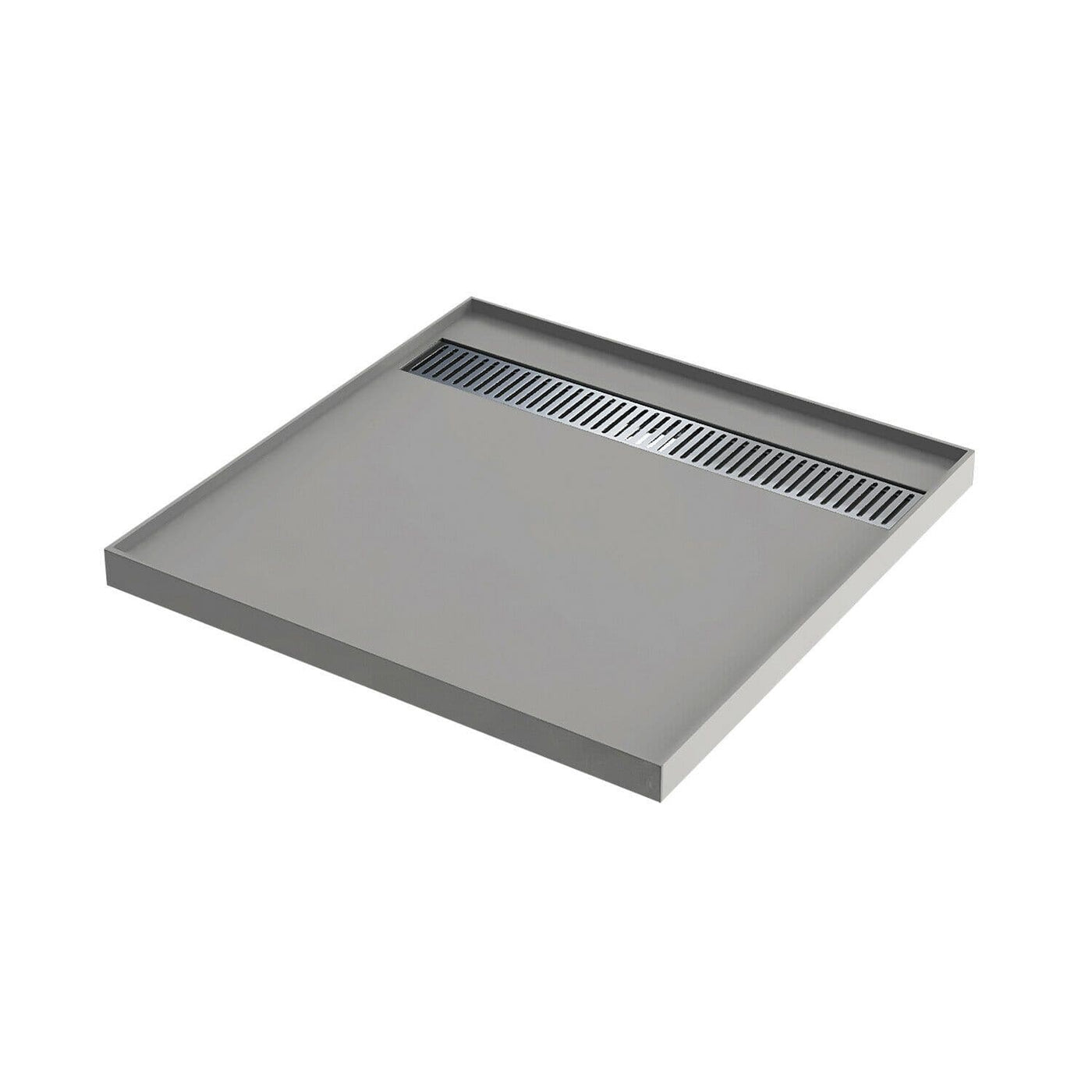 ELEGANT Rectangle Durable SMC Shower Base Gray - Tile over Tray Shower