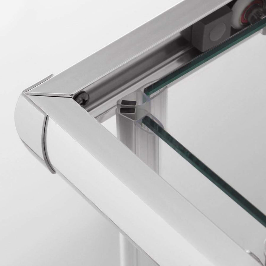 Corner Opening Framed 2 Sliding Door Shower Screen